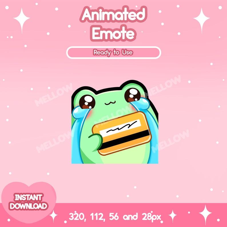 Animated Crying Frog Emote, Card Swipe, Twitch, Discord, Youtube ...