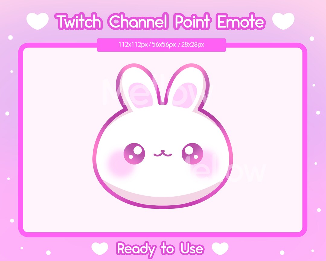 Bunny Channel Point Emote for Twitch Channel Point Cute - Etsy