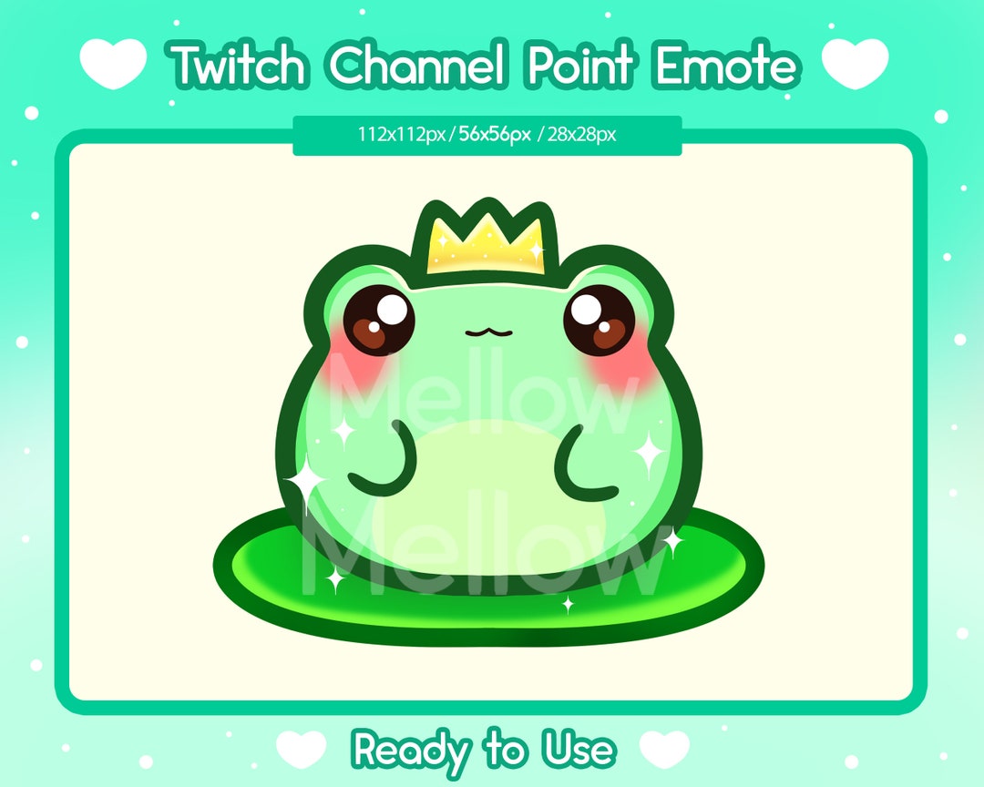 Twitch Frog Channel Point Emote King Frog Emote Kawaii - Etsy