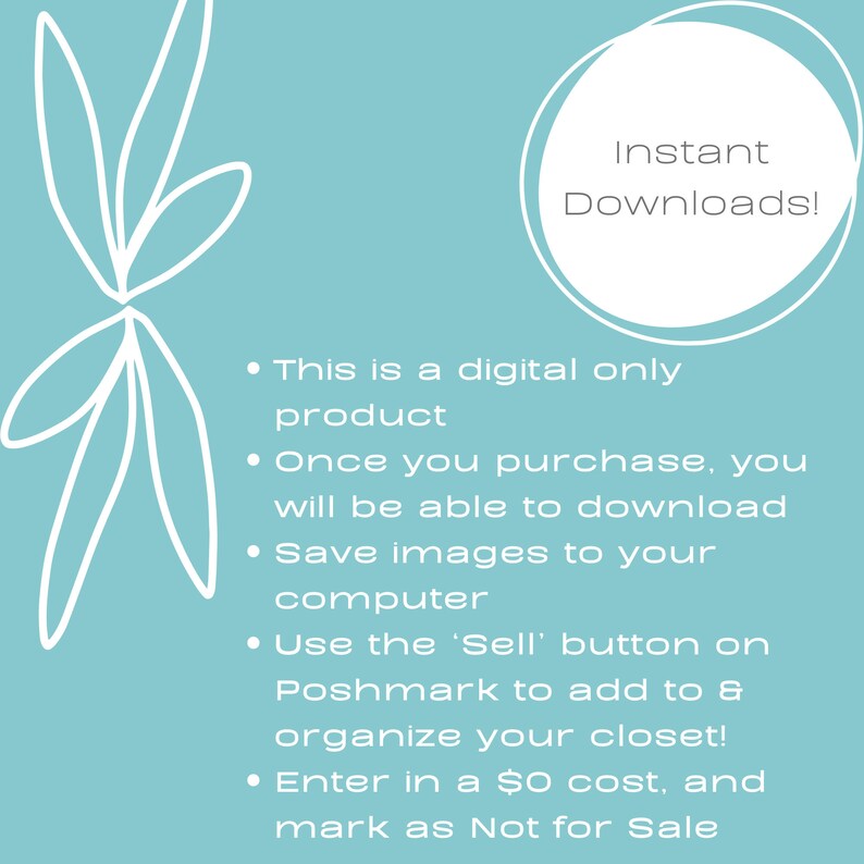 67 POSHMARK CLOSET SIGNS Instant Download Resellers Closet Sign Bundle ...