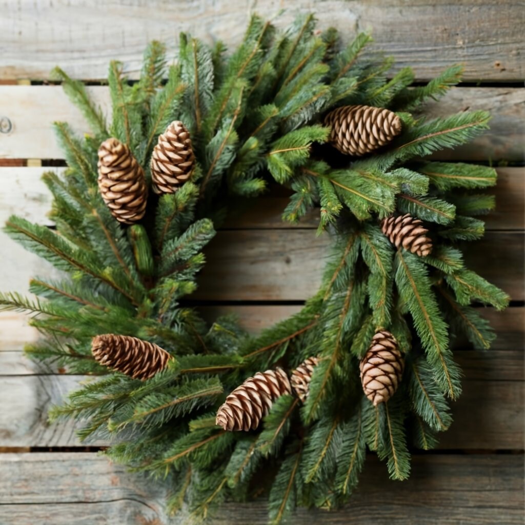 Custom Fresh Holly Conifer Fir Wreath Box Greenery for - Etsy UK