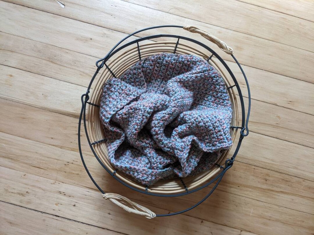 Boho Home Collection Crochet Knit Mini Throw Soft Washable Muted Desert ...