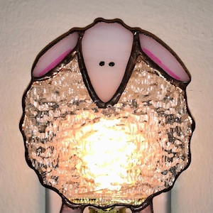 Sheep Stain Glass Night Light With Switch Control and Bulb - Etsy