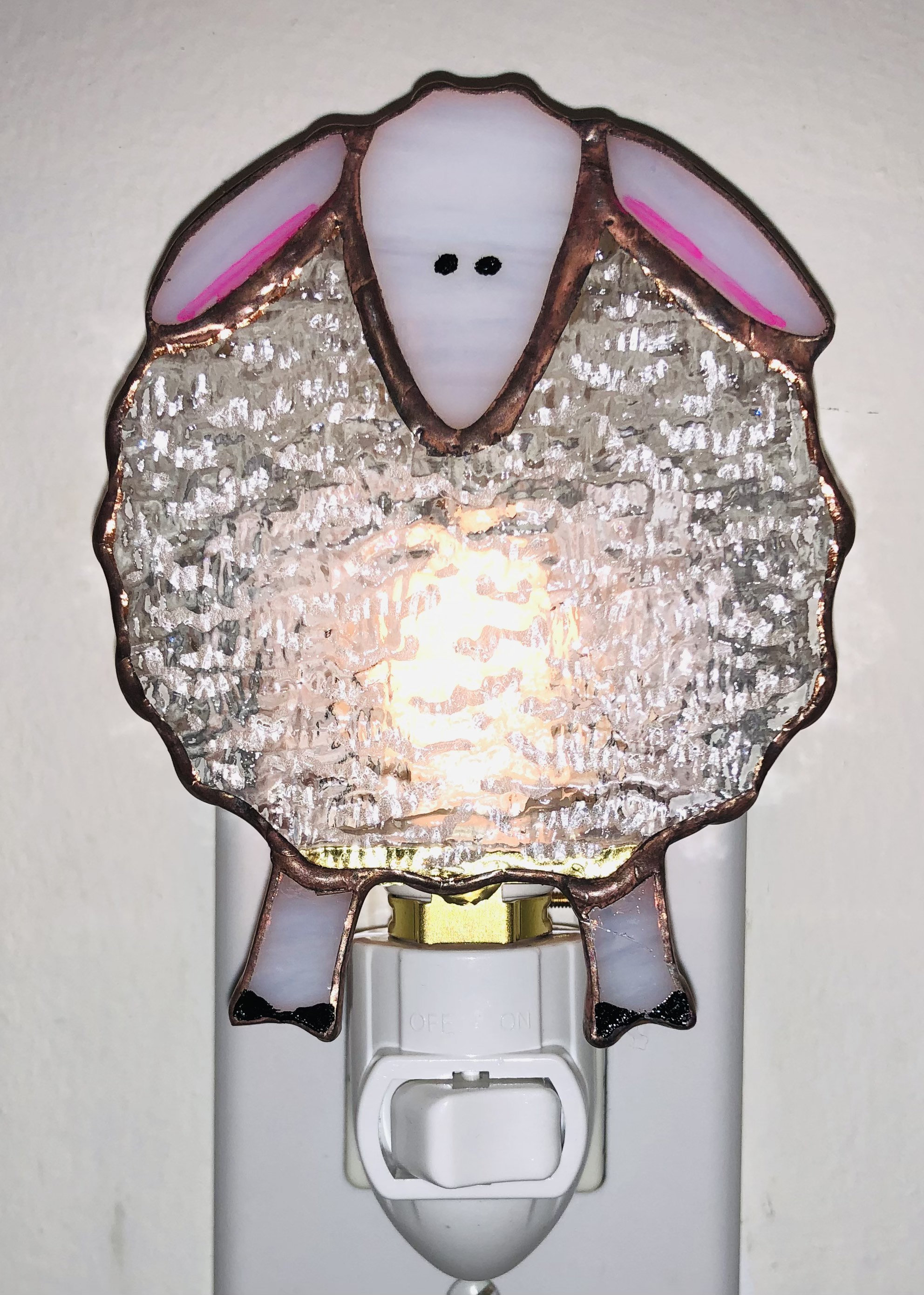 Sheep Stain Glass Night Light With Switch Control and Bulb - Etsy
