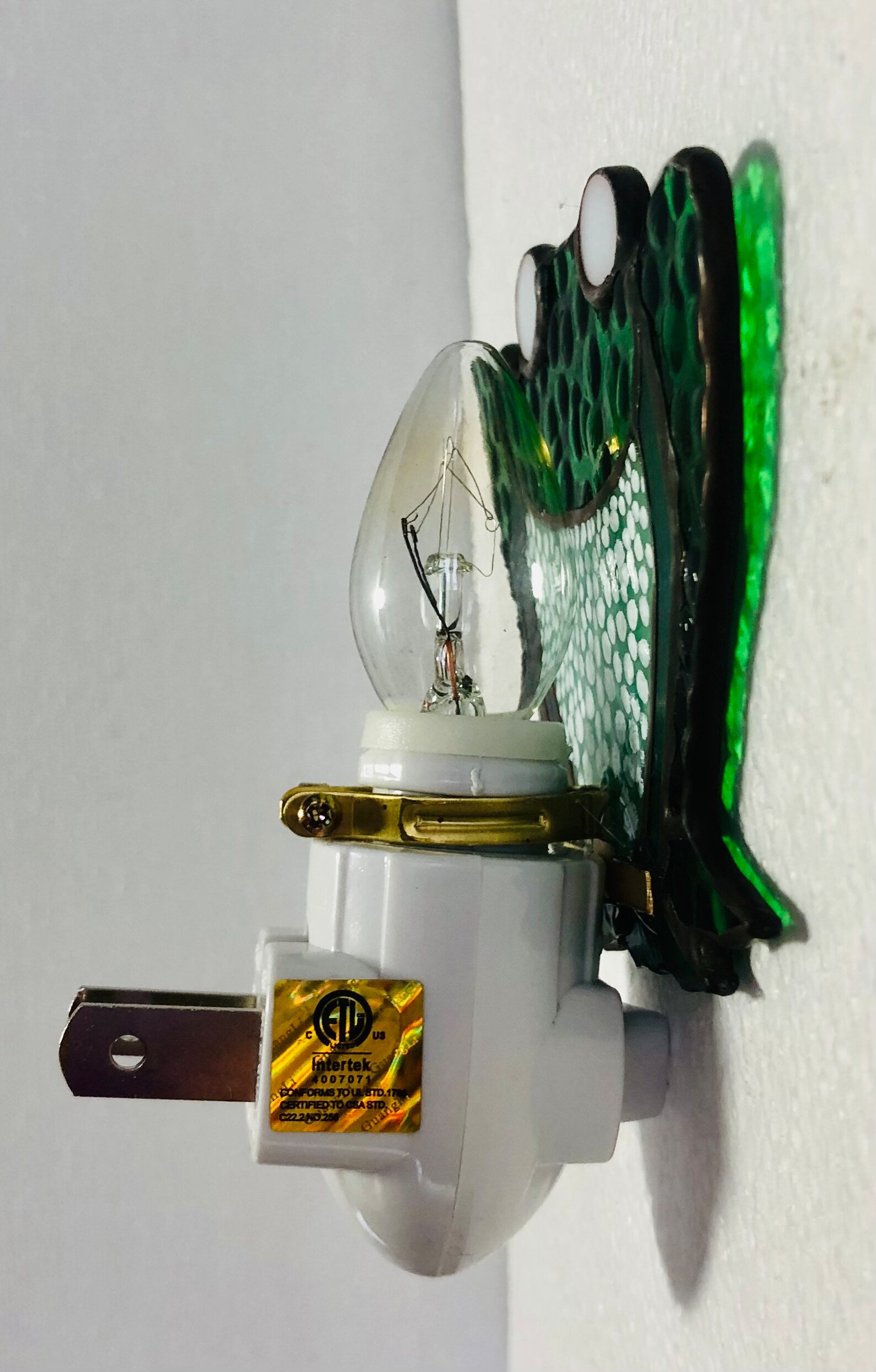 Frog Stain Glass Night Light With Switch Control and Bulb - Etsy