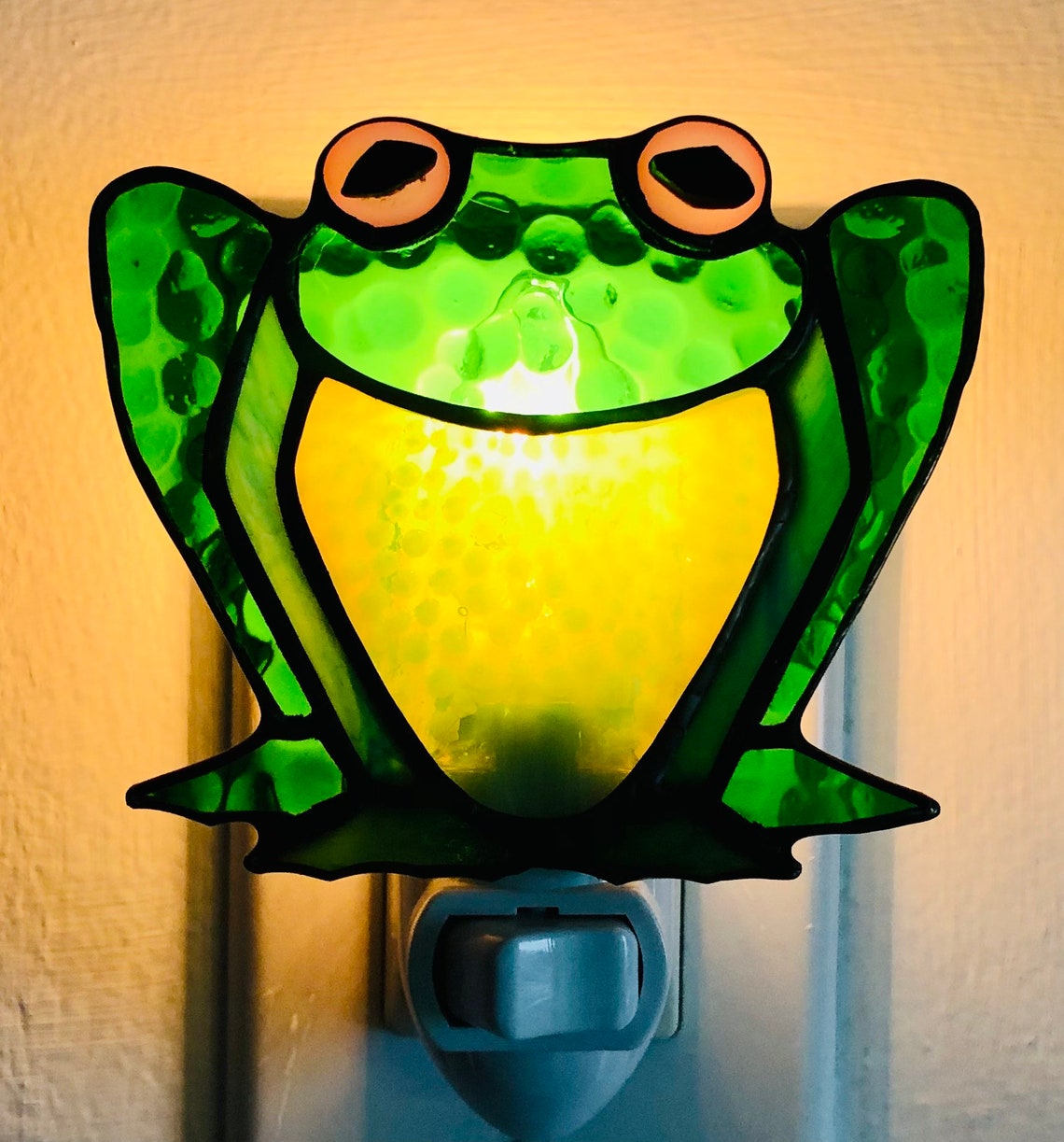 Frog Stain Glass Night Light With Switch Control and Bulb - Etsy