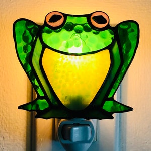 Frog Stain Glass Night Light With Switch Control and Bulb - Etsy