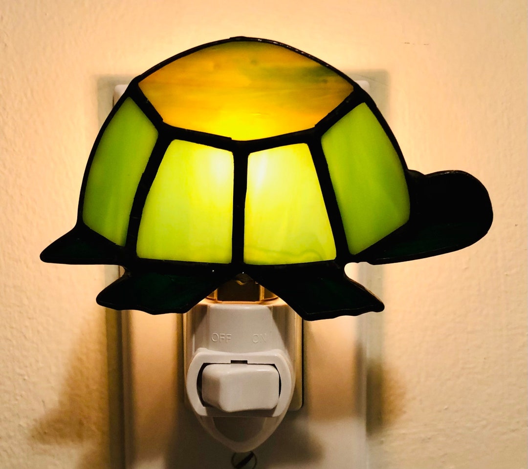 Turtle Stain Glass Night Light With Switch Control and Bulb - Etsy
