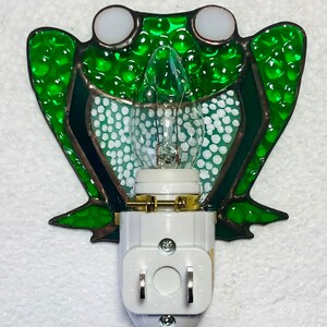 Frog Stain Glass Night Light With Switch Control and Bulb - Etsy