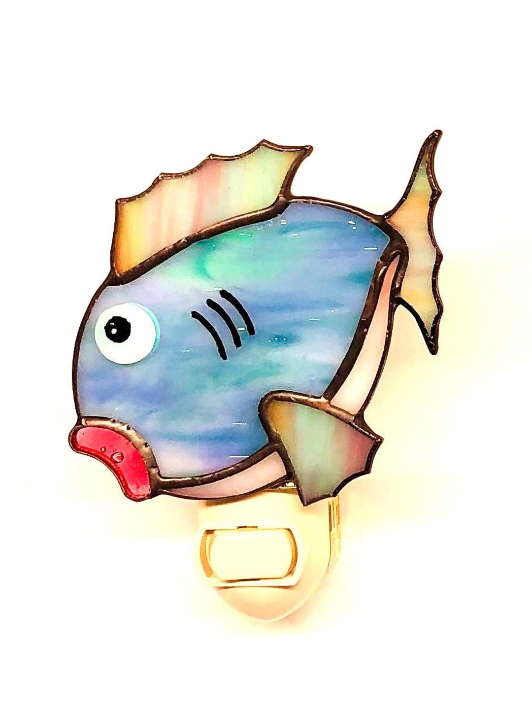 Fish Stainglass Nightlight With Switch Control and Bulb - Etsy