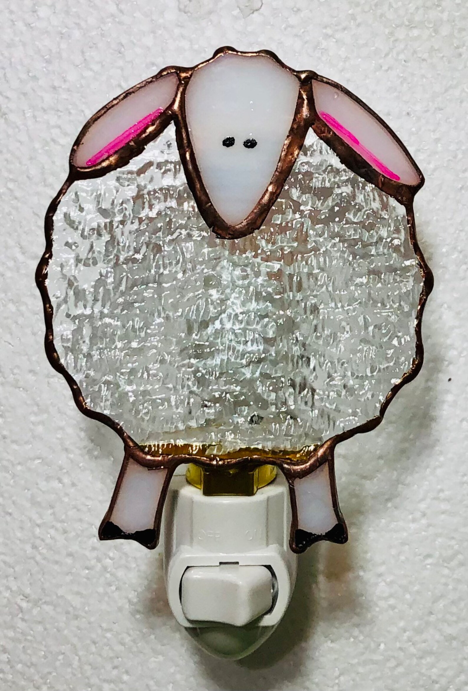 Sheep Stain Glass Night Light With Switch Control and Bulb - Etsy