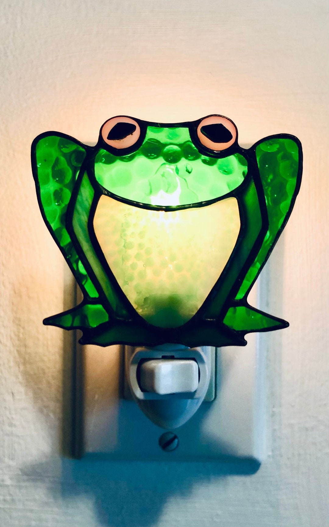 Frog Stain Glass Night Light With Switch Control and Bulb - Etsy