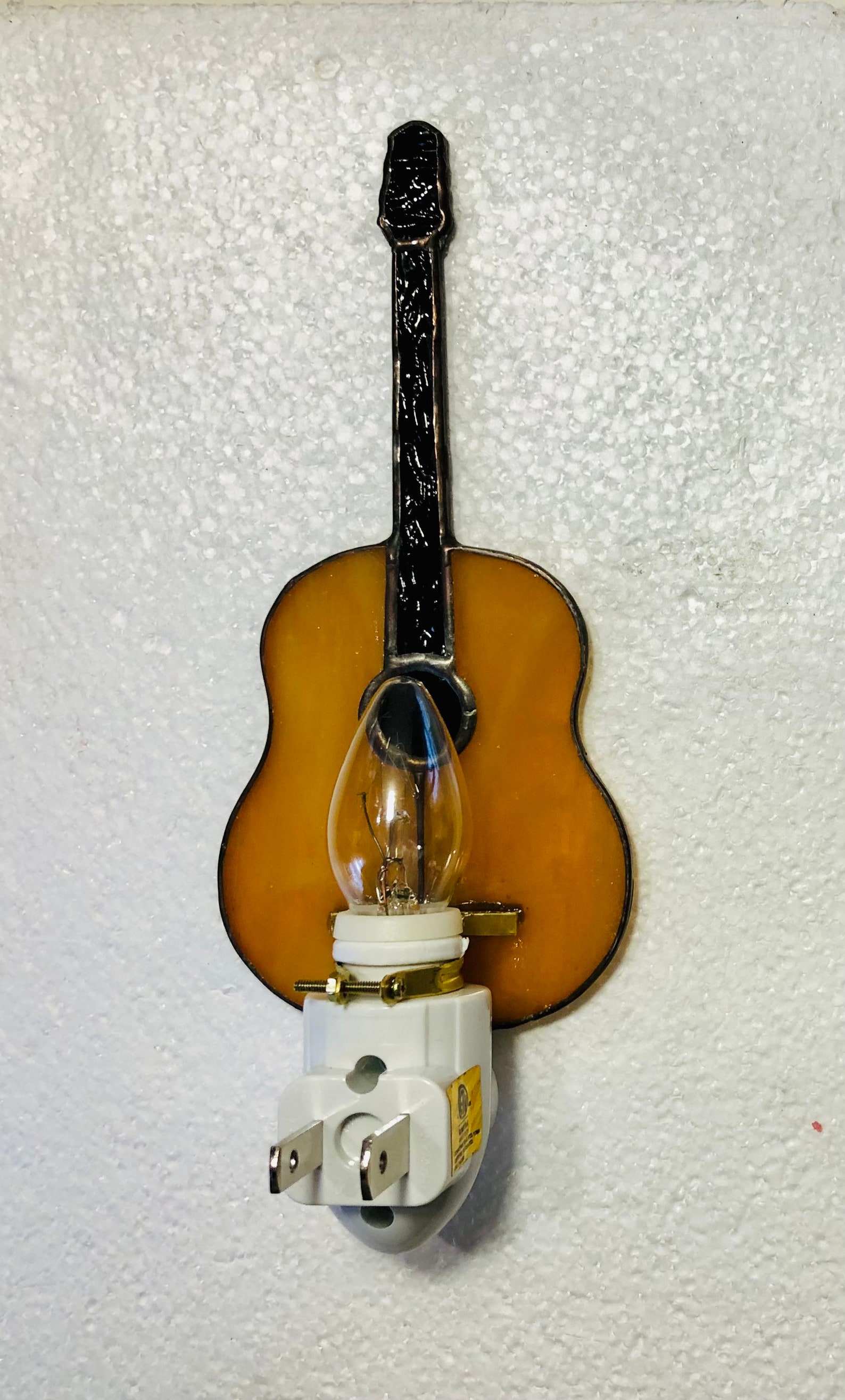 Guitar Stain Glass Night Light With Control Switch and Bulb - Etsy