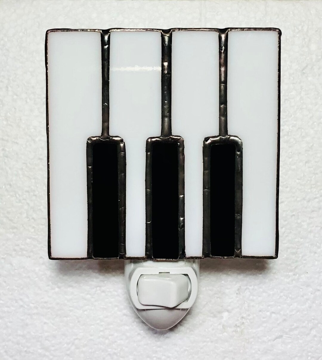 Piano Keyboard Stain Glass Night Light With Switch Control and Bulb - Etsy