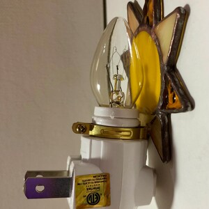 Sunshine Stain Glass Night Light With Switch Control and Bulb - Etsy