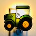 Tractor Stain Glass Night Light With Switch Control and Bulb - Etsy
