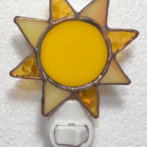 Sunshine Stain Glass Night Light With Switch Control and Bulb - Etsy