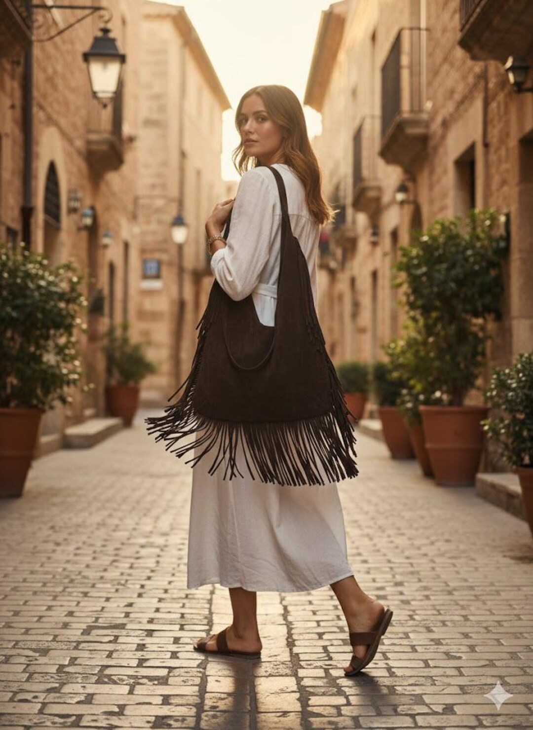 Handmade Brown Leather Hobo Bag – Soft Shape, Spacious Interior ...