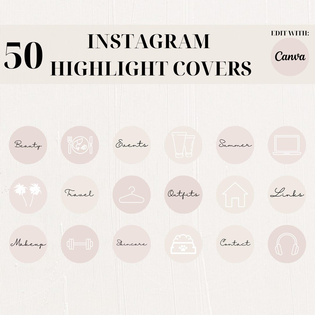Minimalist Instagram Highlight Covers | Clean & Customizable | Instant ...