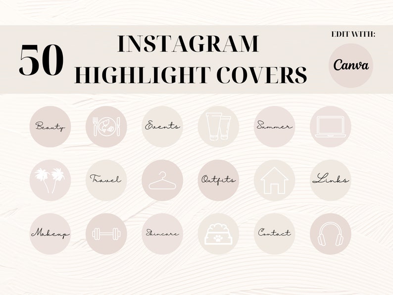 Modern/minimalist Instagram Highlight Covers Highlight Icons Instagram ...
