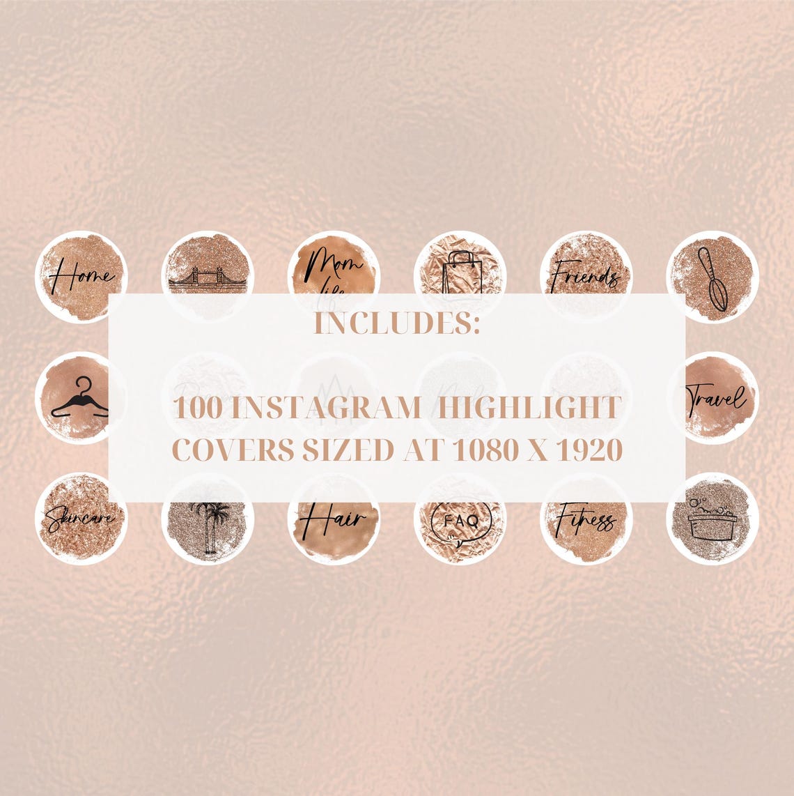 Rose Gold Instagram Highlight Covers, Highlight Icons, Instagram Story ...