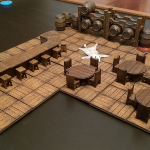 Barrel Shelf, DND, D&D, Scatter Terrain, Hand Painted, Miniature ...