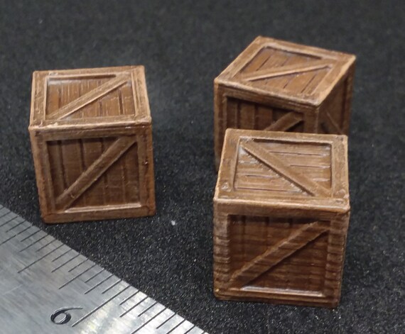 CRATE DND D&D Scatter Terrain Hand Painted Miniature - Etsy