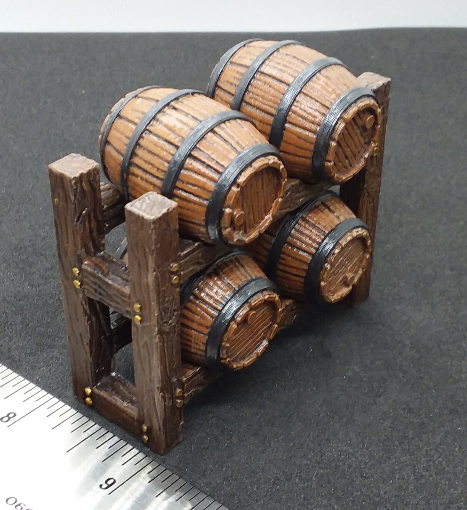 Barrel Shelf, DND, D&D, Scatter Terrain, Hand Painted, Miniature ...