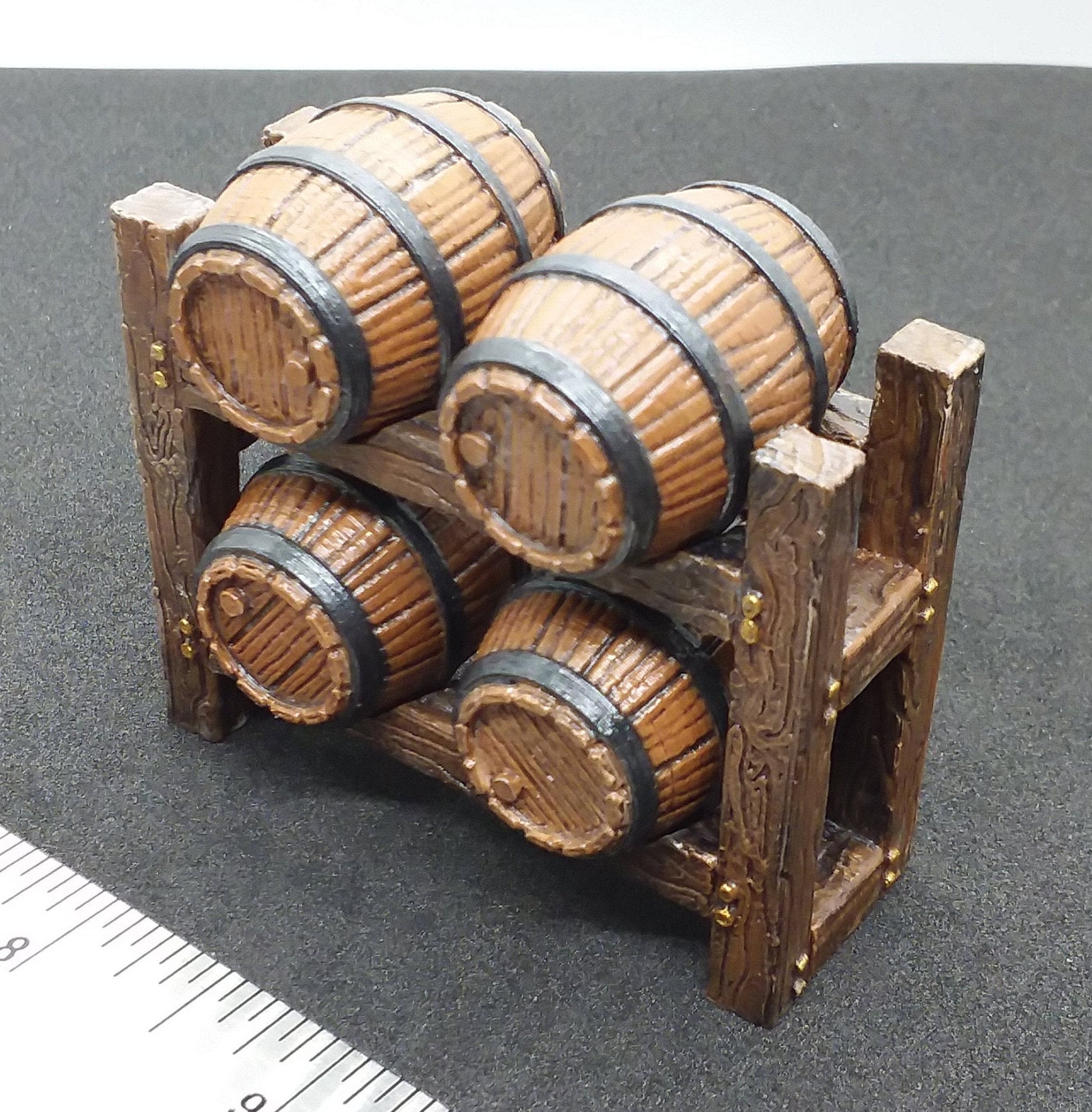 Barrel Shelf, DND, D&D, Scatter Terrain, Hand Painted, Miniature ...