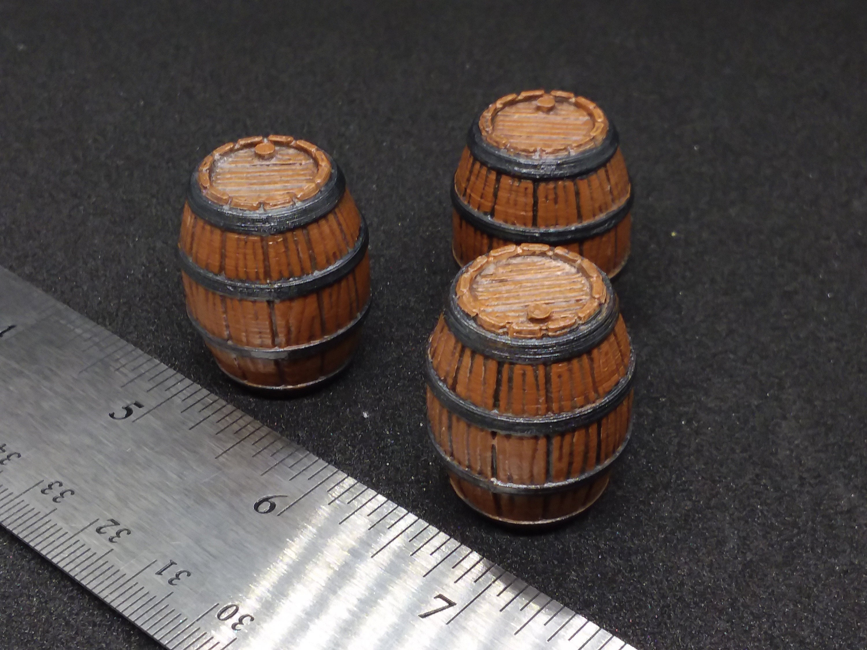 3 BARRELS, Hand Painted, DND, D&D, Scatter Terrain, Miniature, Tavern ...