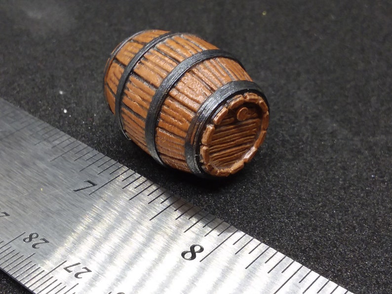 3 BARRELS, Hand Painted, DND, D&D, Scatter Terrain, Miniature, Tavern ...