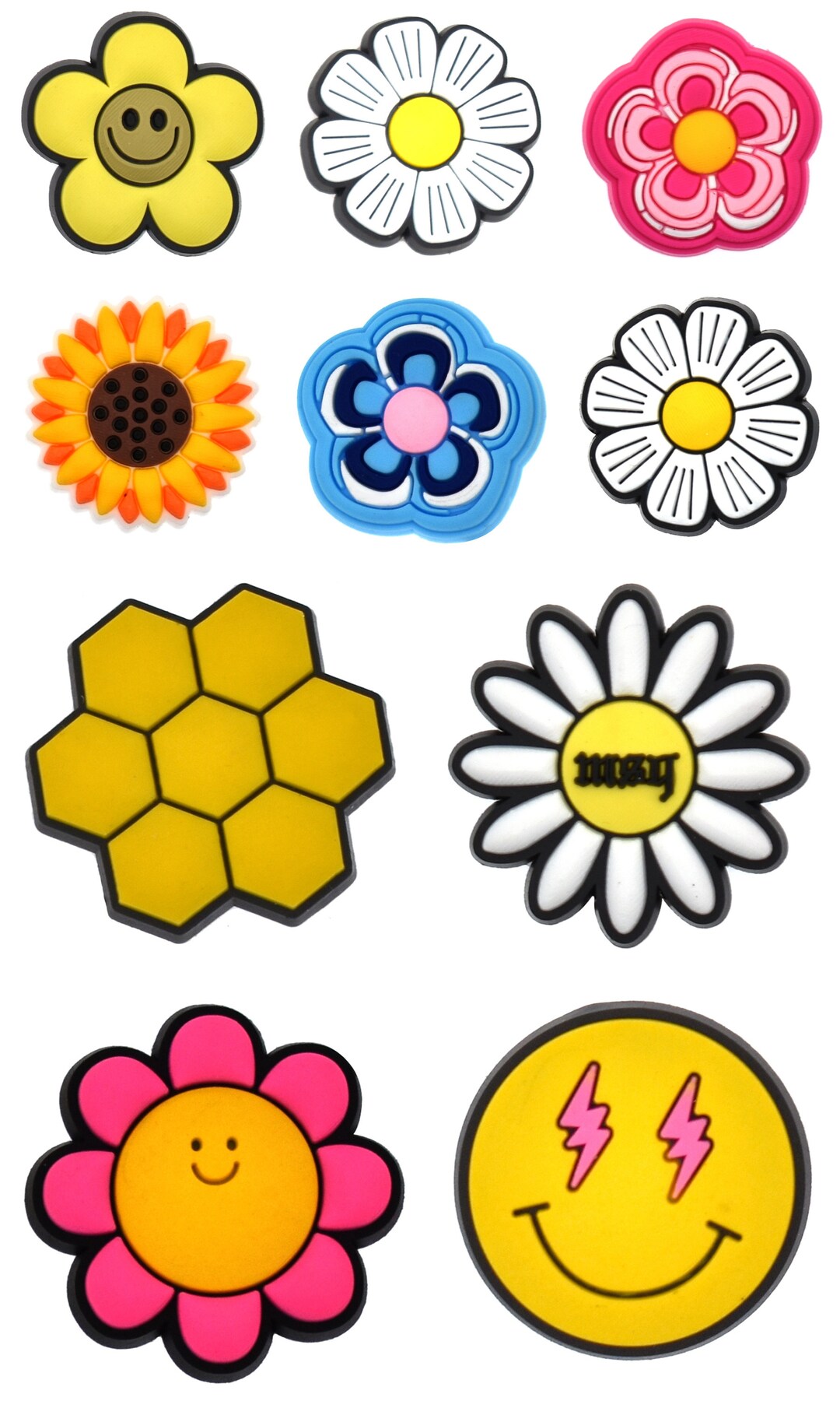 Flowers Croc Charms Jibbitz Sunflower Rose Earth Sun Spring Summer ...