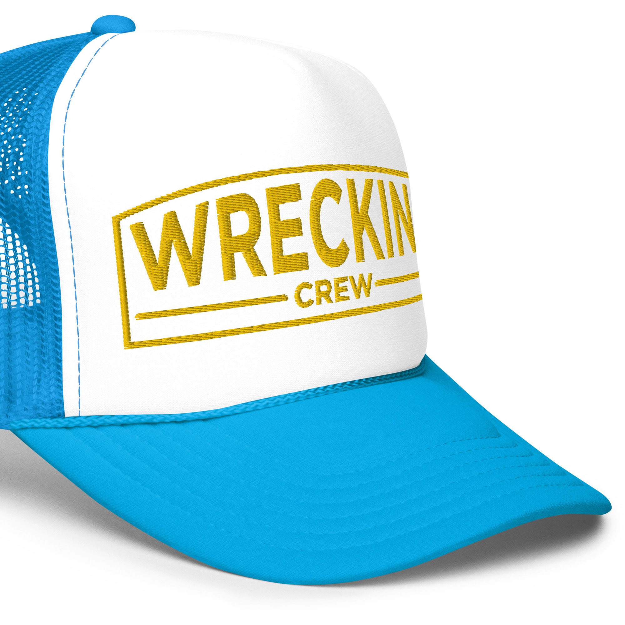 Wrecking Crew Blue Foam Trucker Hat Super Mario Bros Movie Cosplay - Etsy