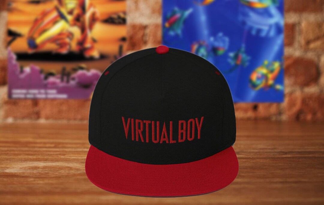 Virtual Boy Snap Back Hat Nintendo Snap Back Flat Bill Cap Vintage ...