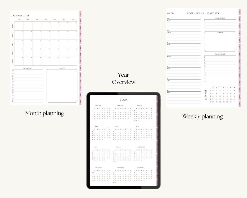 2025 Digital Planner, Digital Journal, Goodnotes Planner, iPad Planner ...