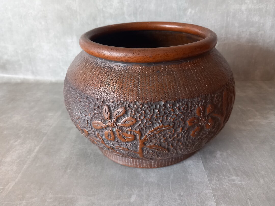 Vintage French Cache Pot - Etsy