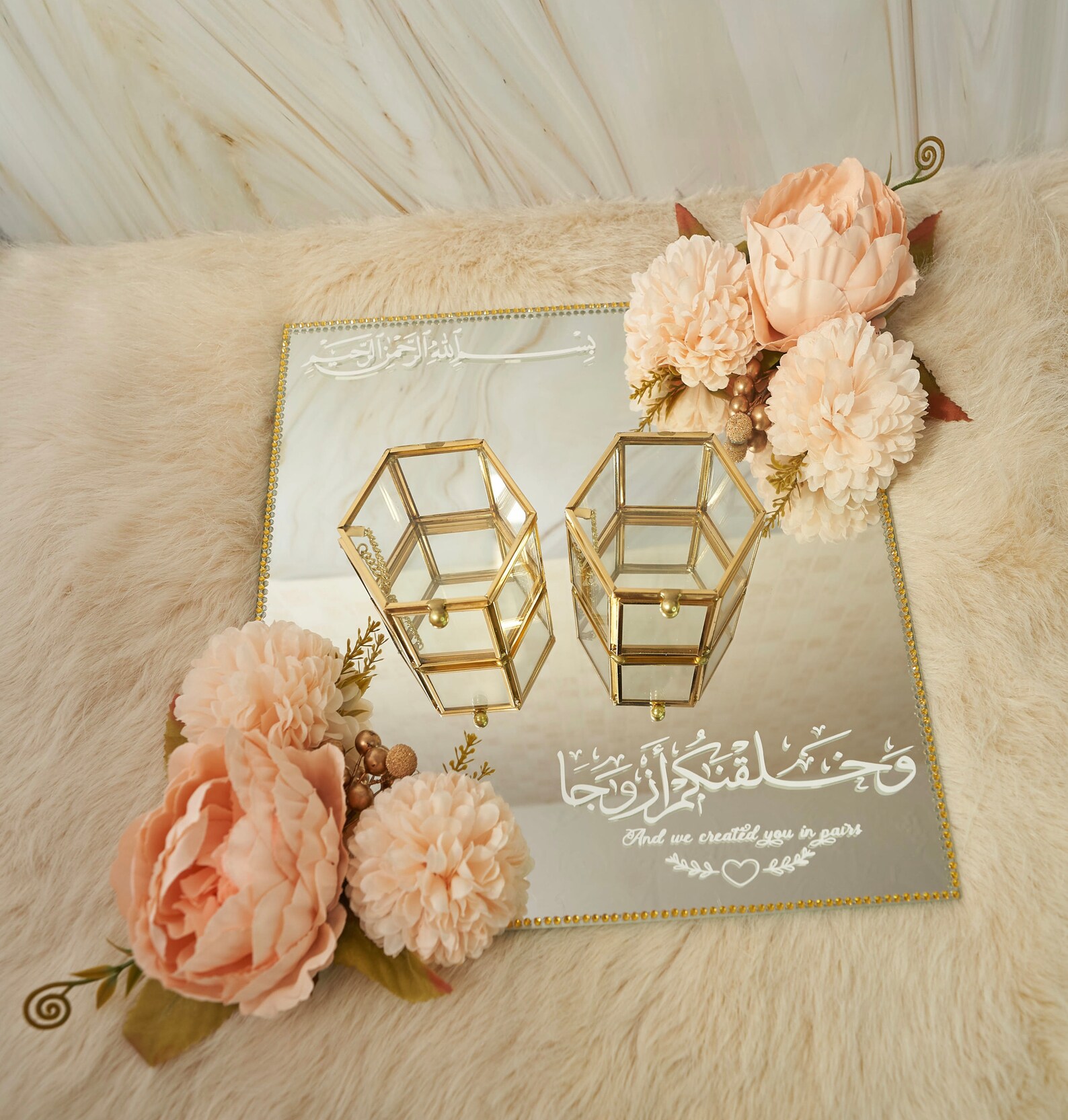 Personalised Ring Tray | Square Mirror Ring Plate for Your Special Day ...