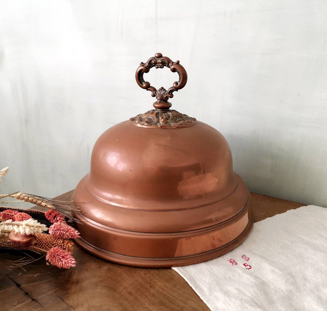 19th Antique French Copper Table Cloche - Etsy