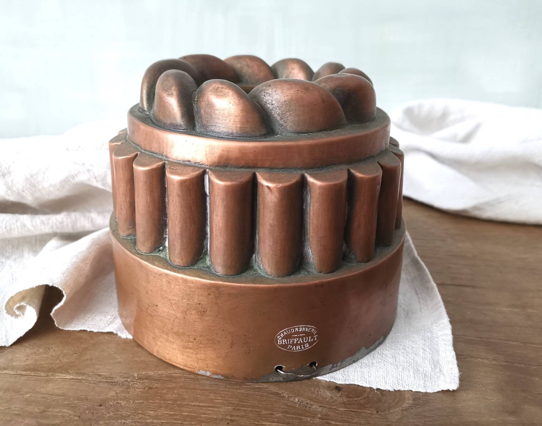 19th French Antique Copper Cake Mold, Heigh Mold Stamped PARIS ...
