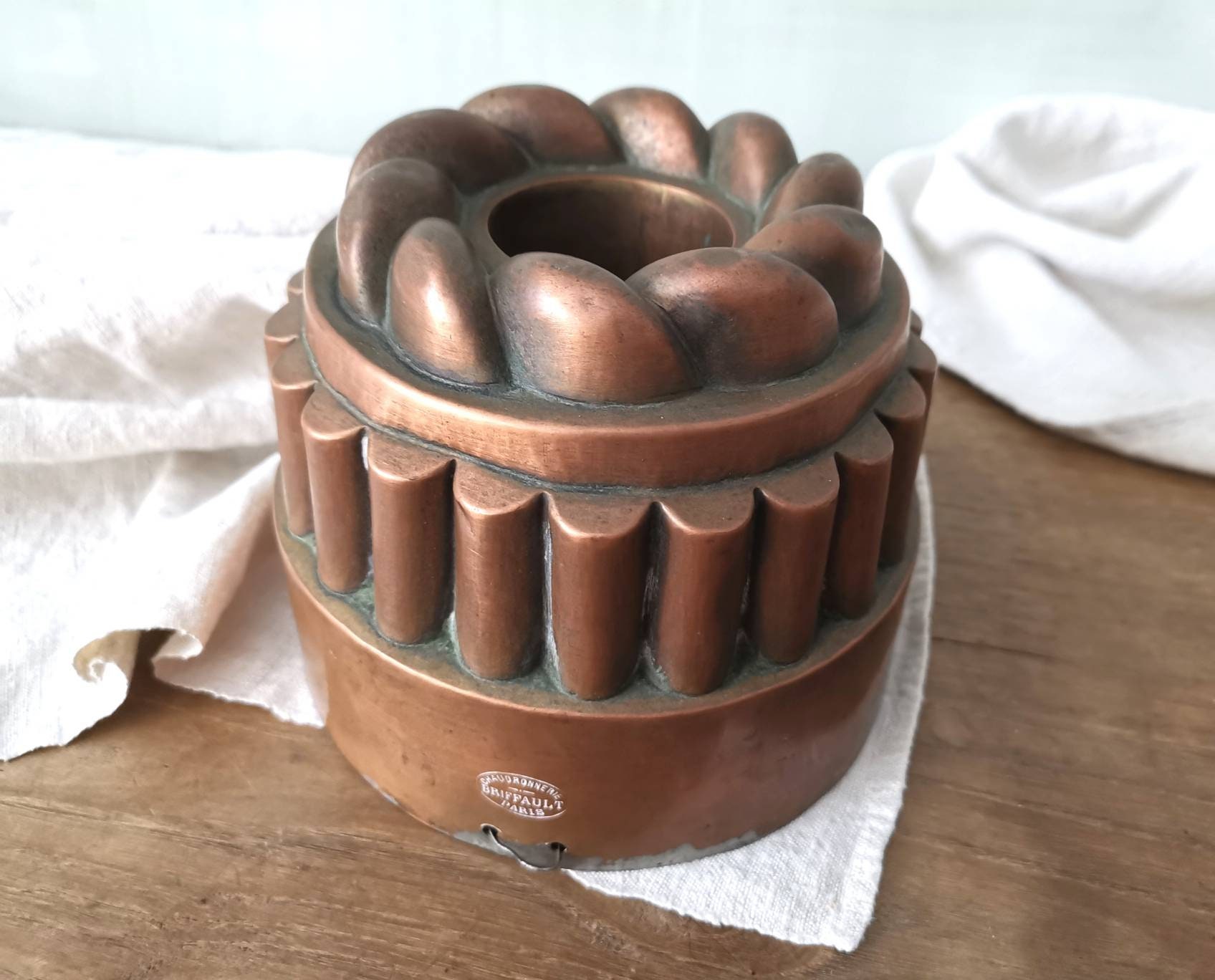 19th French Antique Copper Cake Mold, Heigh Mold Stamped PARIS ...