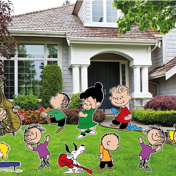 Peanuts Christmas Yard Art - Etsy