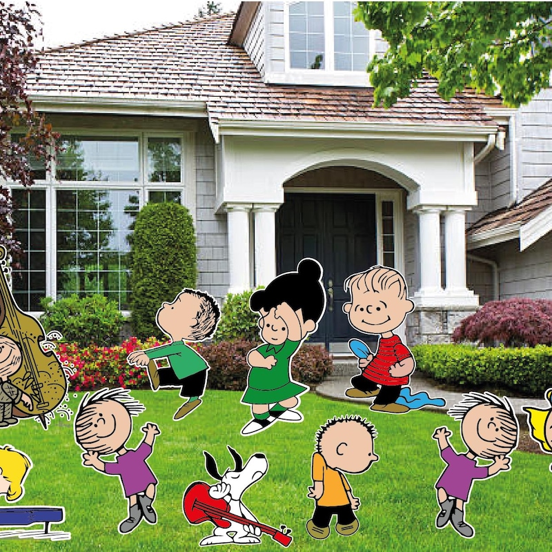 Peanuts Christmas Yard Art - Etsy