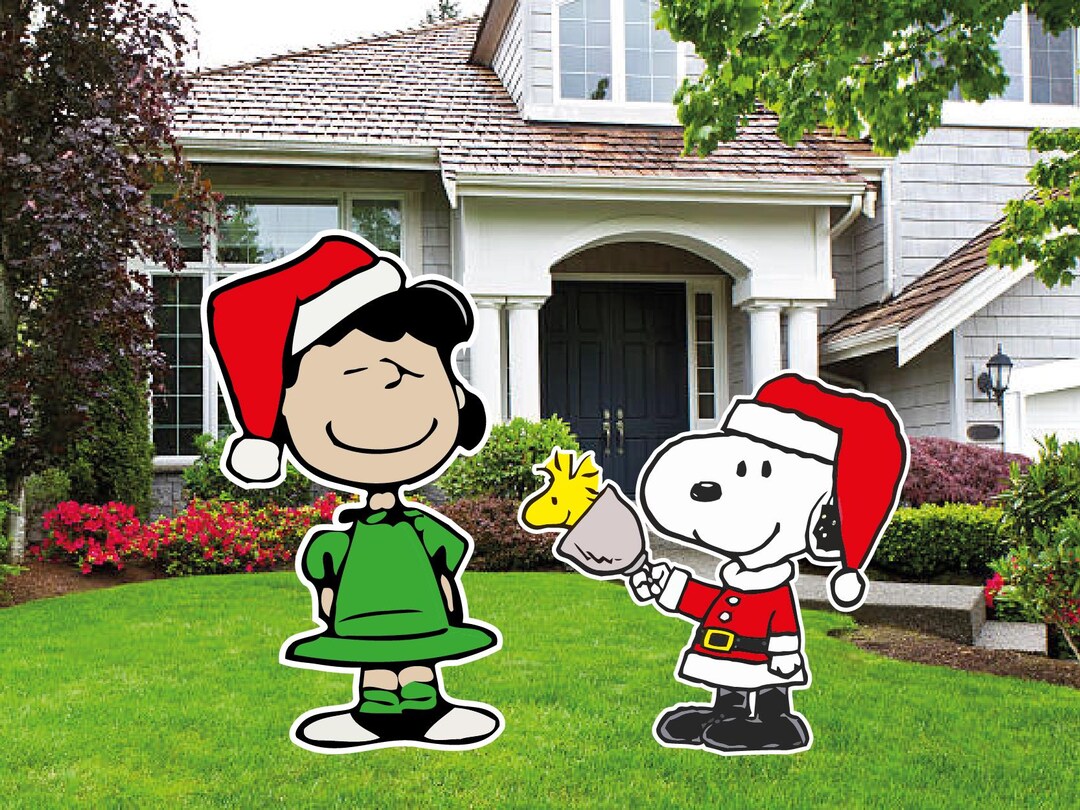 Merry Christmas Yard Sign / Linus and Sally Brown / Peanuts Yard Sign ...