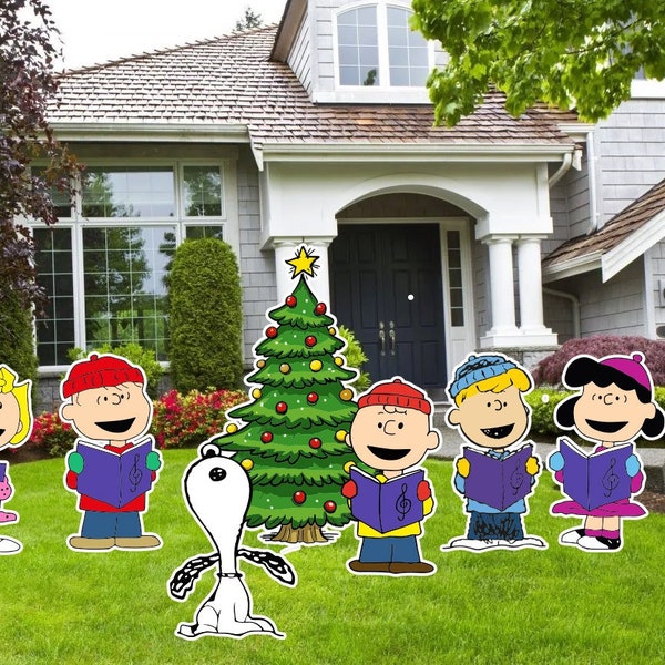 Peanuts Christmas Yard Art - Etsy