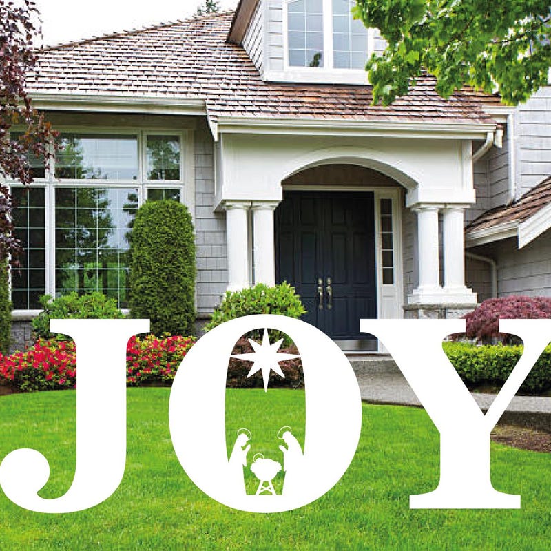 Joy Nativity Yard Sign - Etsy