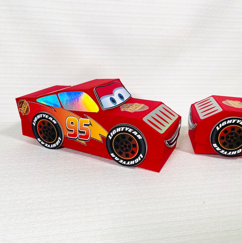 Lightning Mcqueen Favor Box: Cars Birthday Party Decoration - Etsy