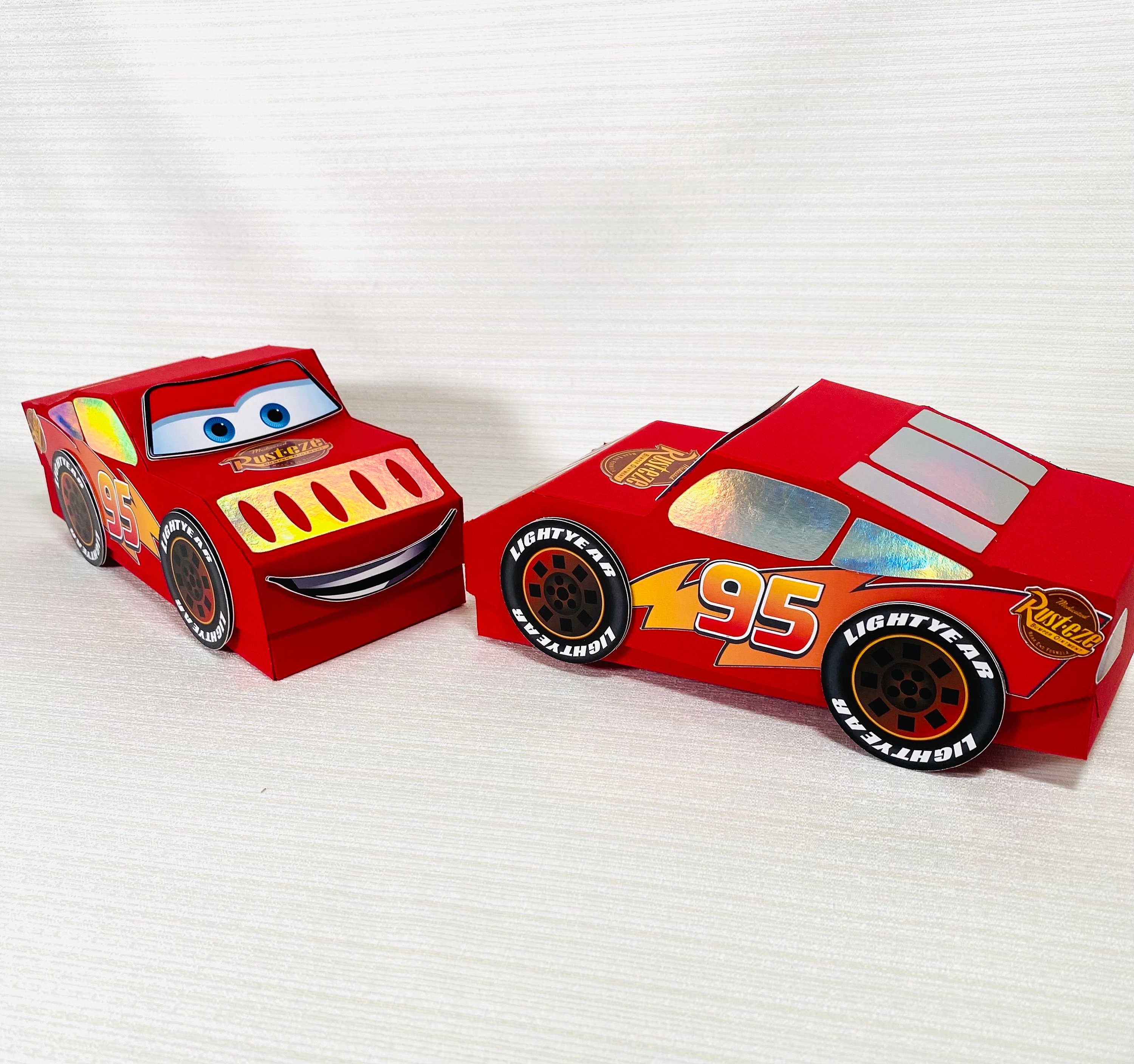 Lightning Mcqueen Favor Box: Cars Birthday Party Decoration - Etsy