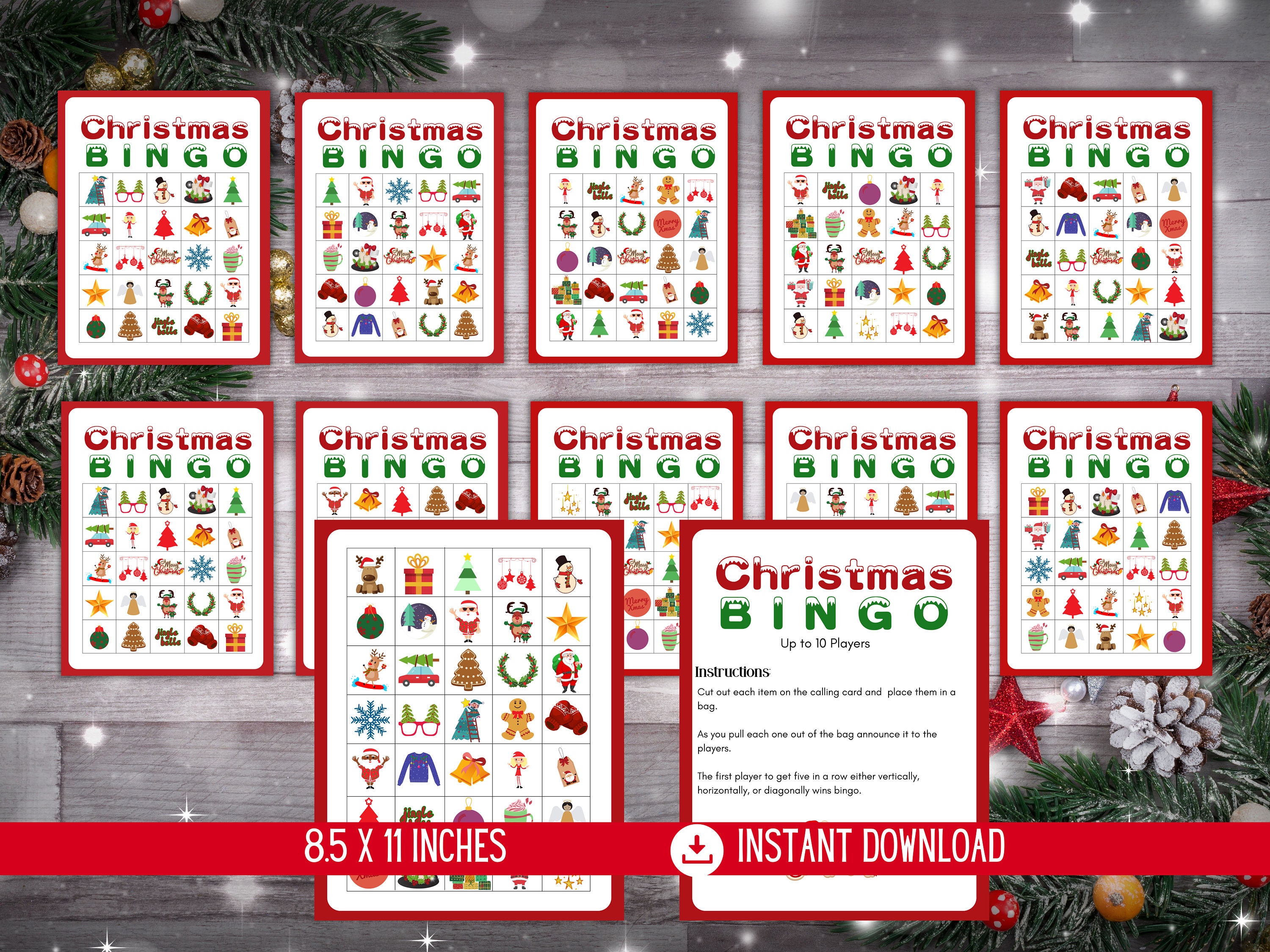 Christmas Games Bundle for Kids Teens and Adults, Christmas Party Games ...