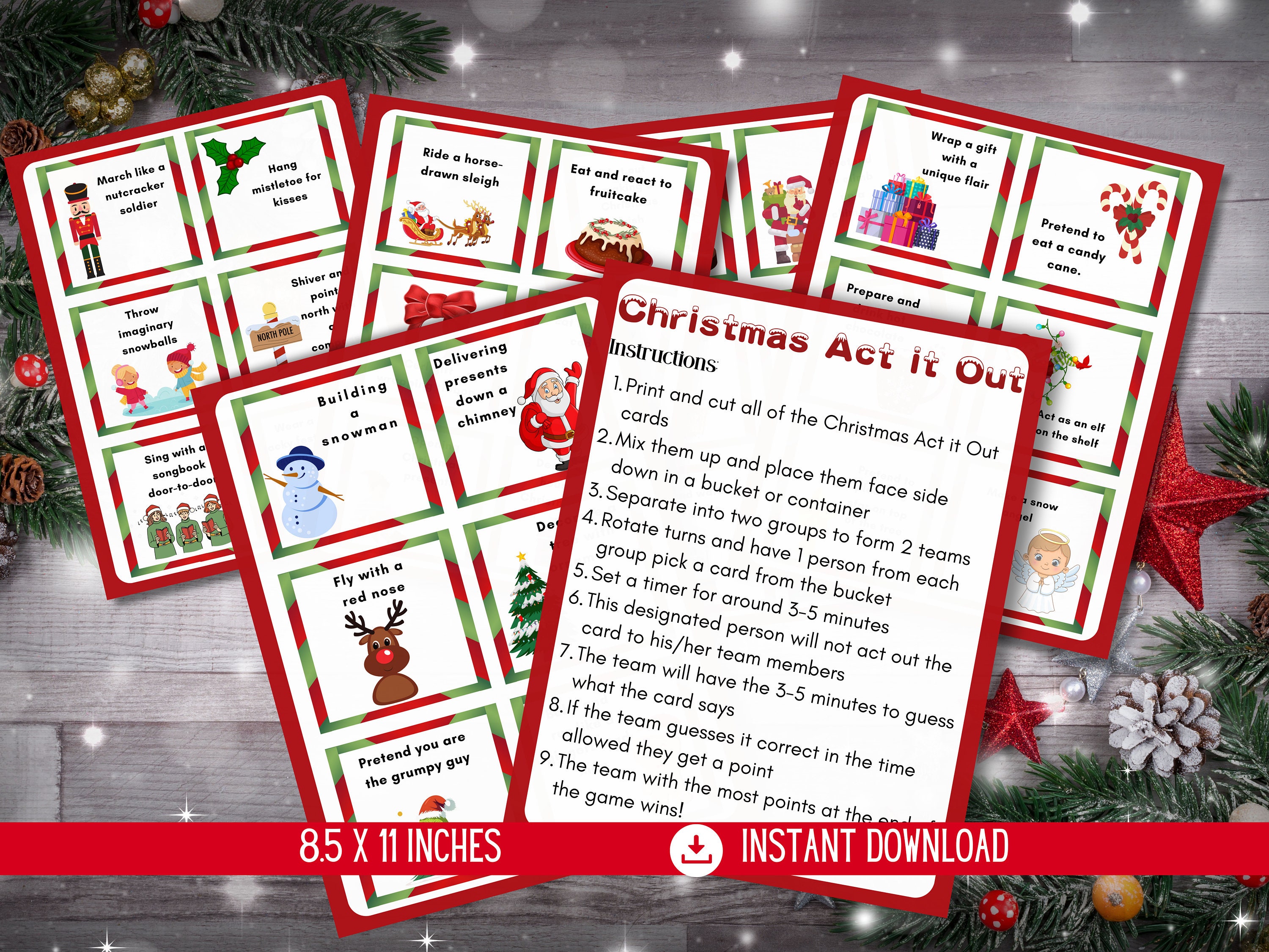 Christmas Games Bundle for Kids Teens and Adults, Christmas Party Games ...