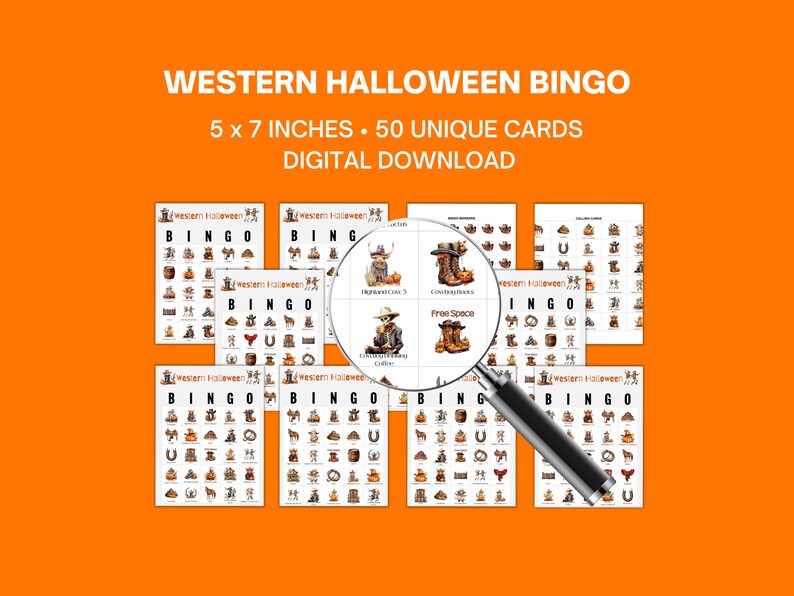 Halloween Bingo Printable Party Game Cards Activities for Teens ...